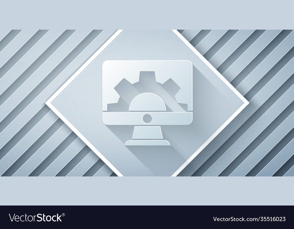 Paper cut software web development programming Vector Image