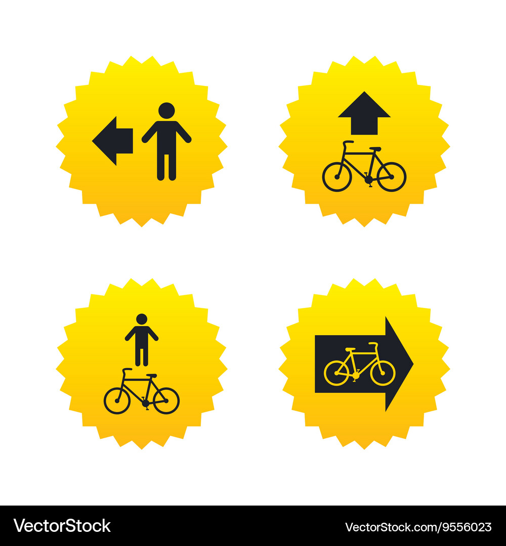 Pedestrian road icon bicycle path trail sign Vector Image