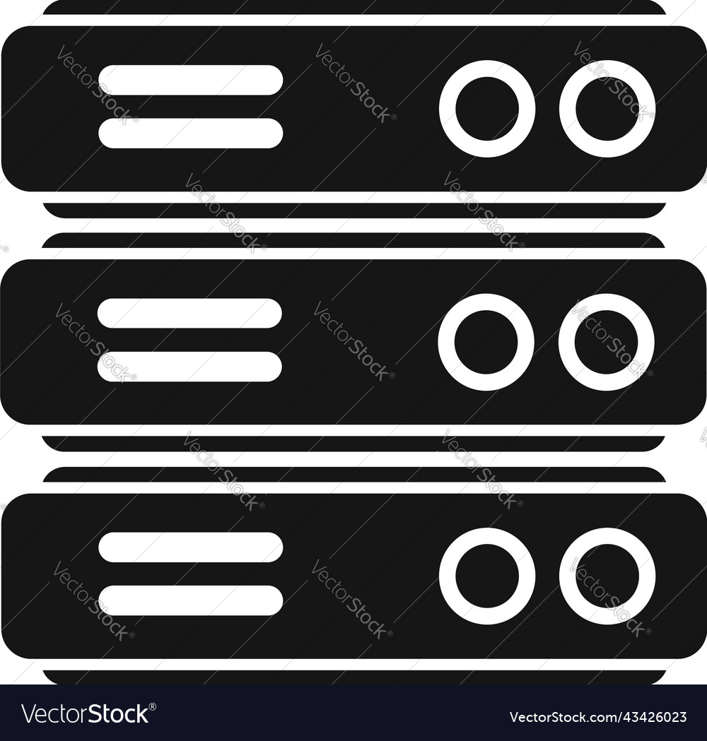 Server desktop icon simple system data Royalty Free Vector