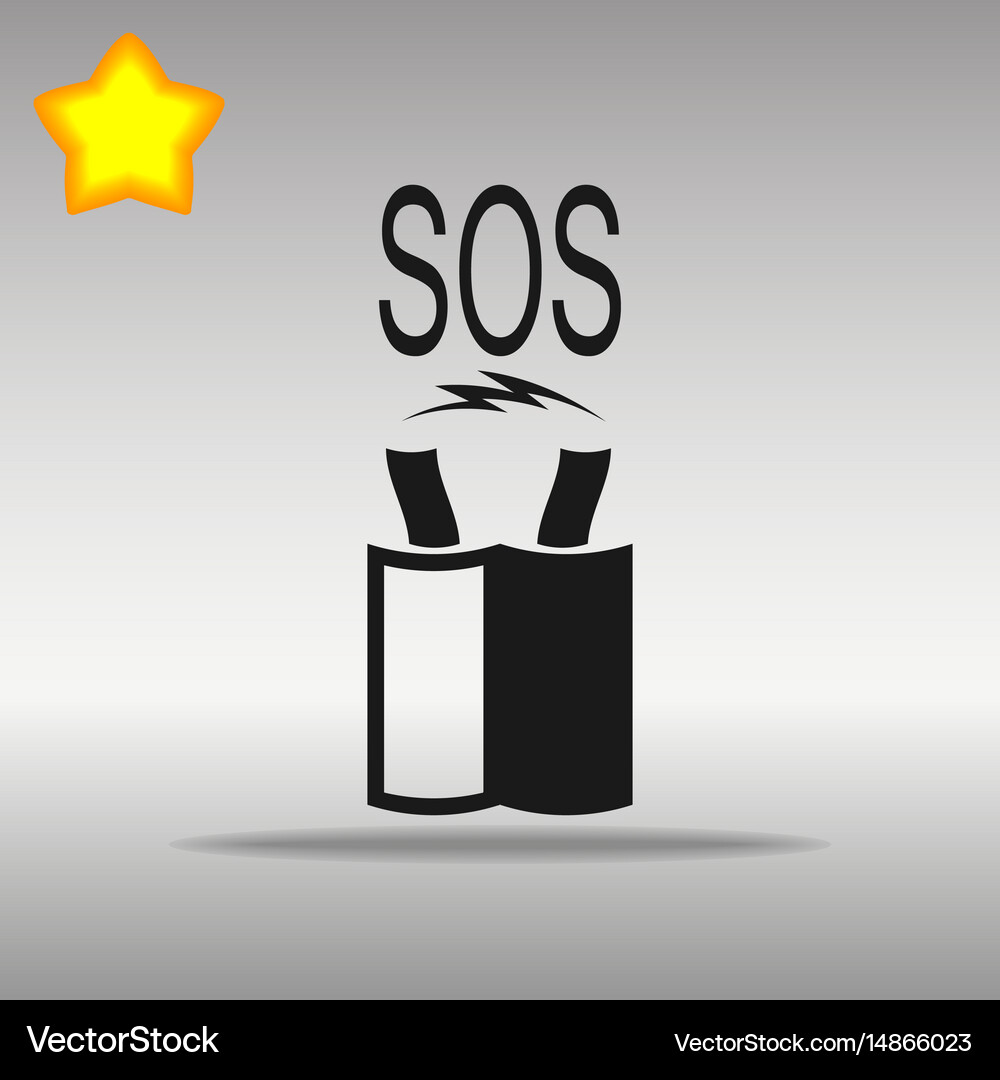 Short circuit wires black icon button logo Vector Image