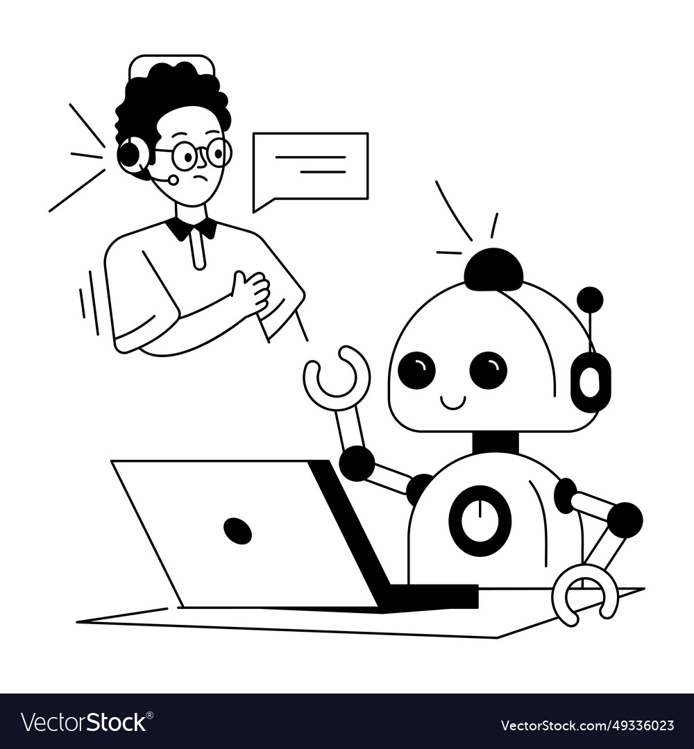 Virtual assistant Royalty Free Vector Image - VectorStock