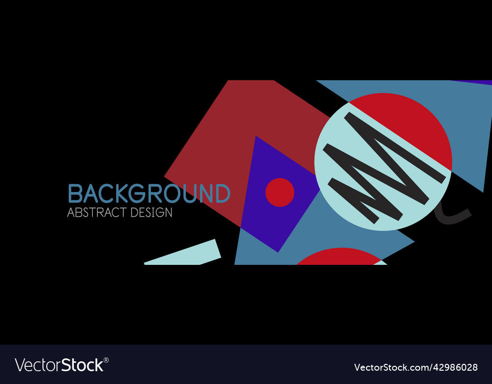 Abstract Background Blocks Lines Triangles Vector Image