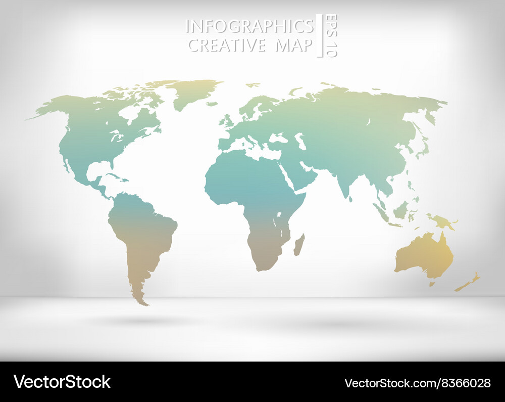 Abstract creative concept map of the world Vector Image