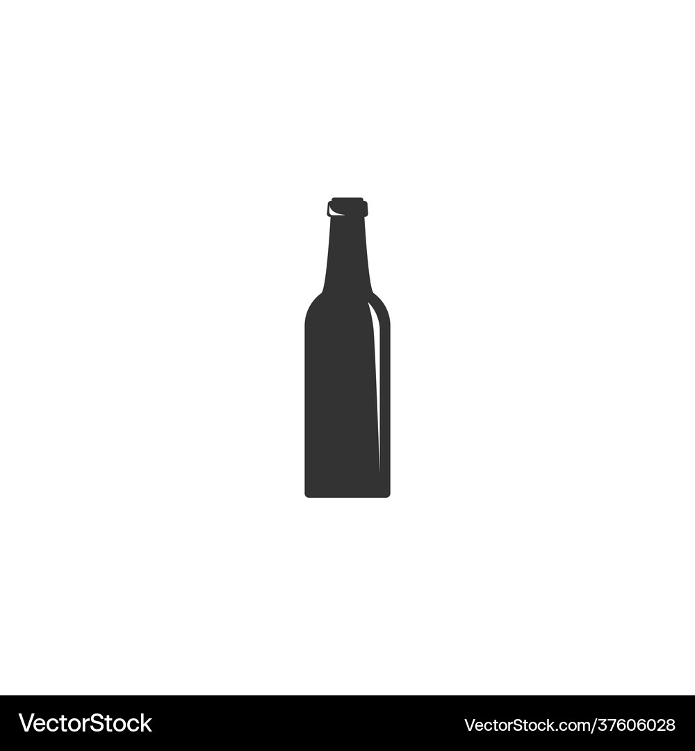 Beer or ale bottle bar pub brew symbol Royalty Free Vector
