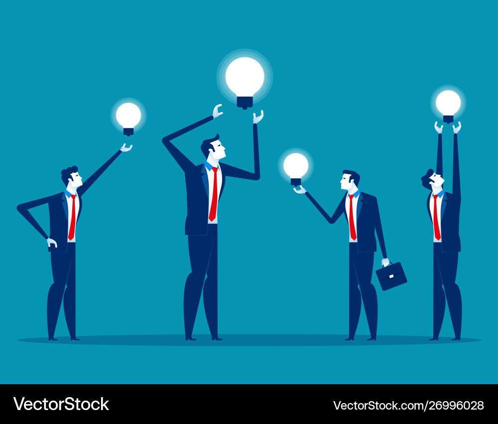 Business team with ideas working concept Vector Image