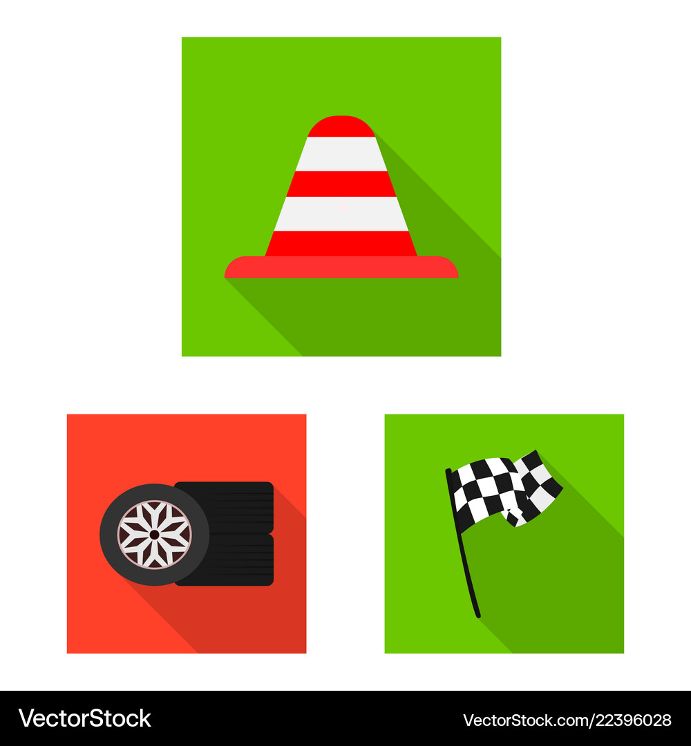 Car and rally logo set Royalty Free Vector Image