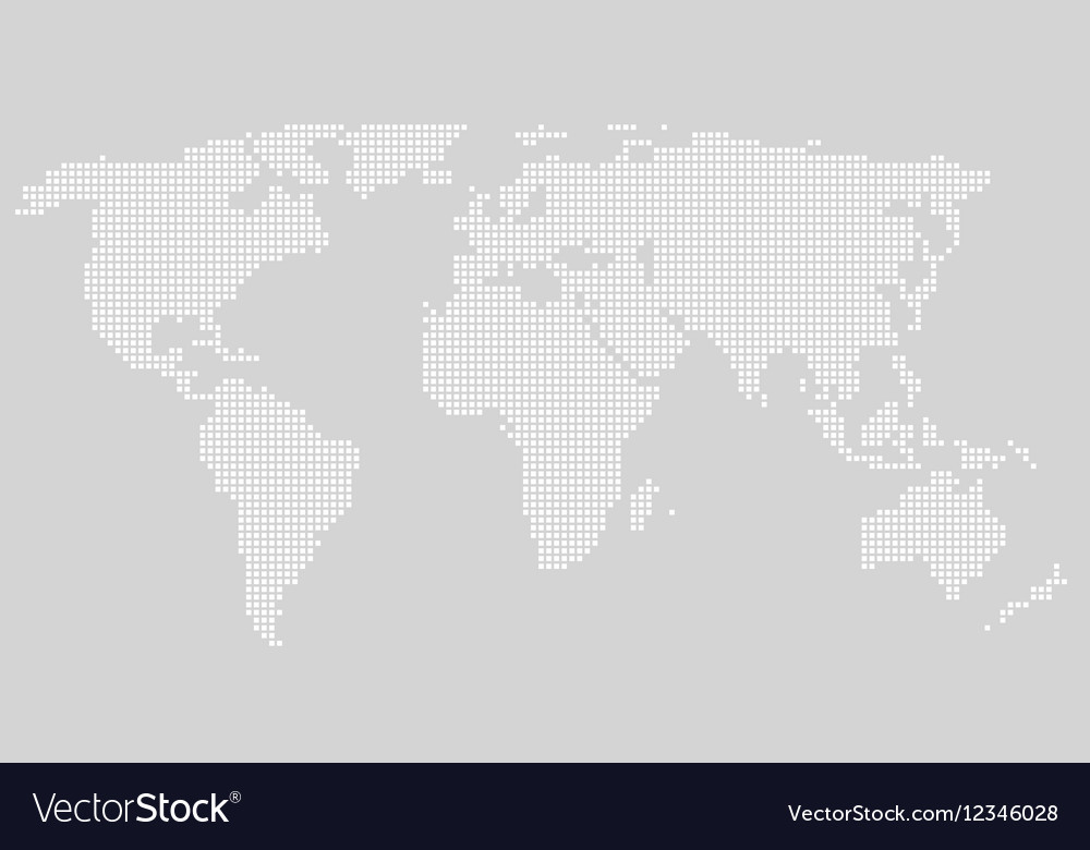 Dotted world map Royalty Free Vector Image - VectorStock