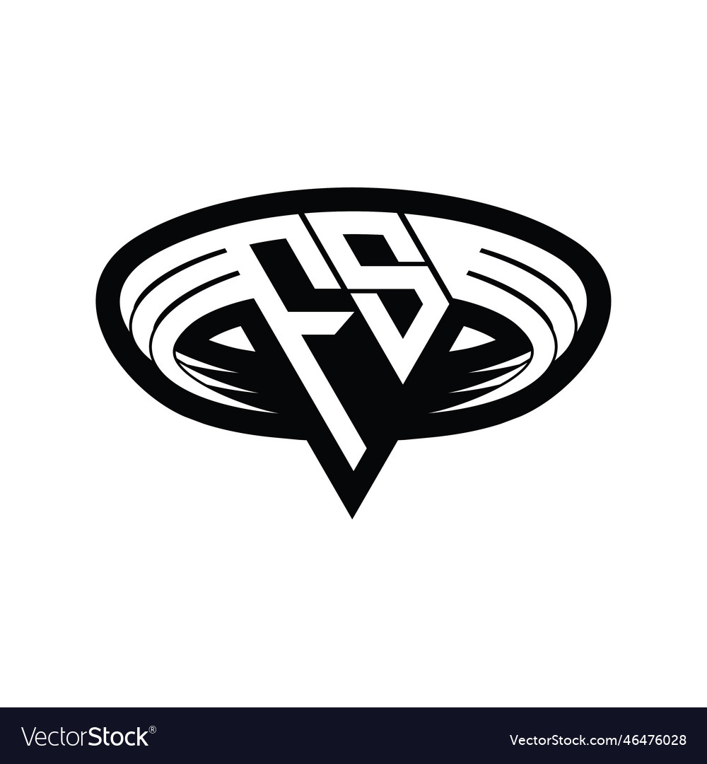 Fs logo monogram with triangle shape slice Vector Image Fs logo monogram with triangle shape slice Vector Image
