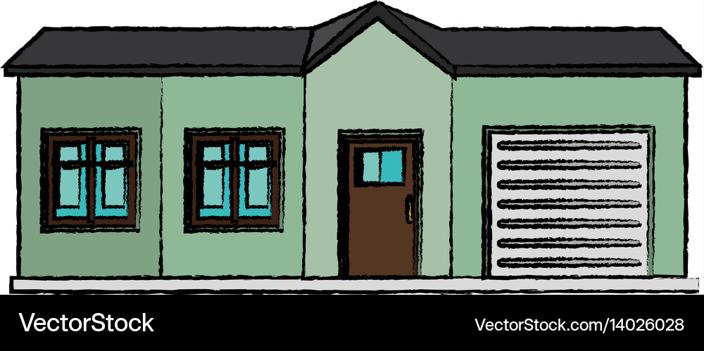 House exterior isolated icon Royalty Free Vector Image