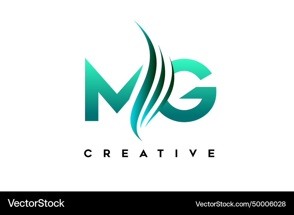 Mg mg alphabet letter logo design idea concept Vector Image