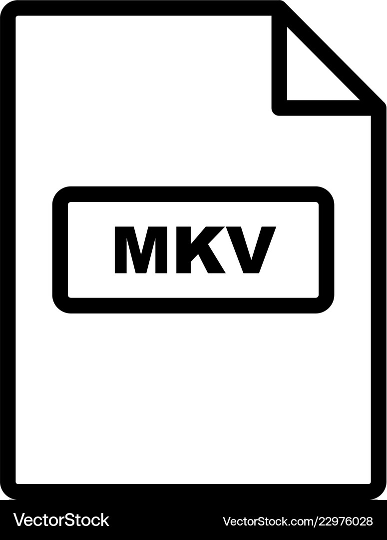 Mkv icon Royalty Free Vector Image - VectorStock