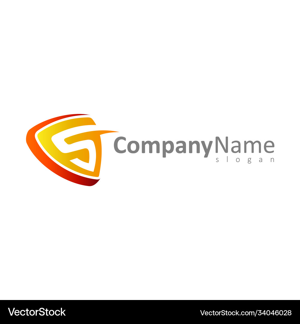Shield letter s emblem badge logo template Vector Image
