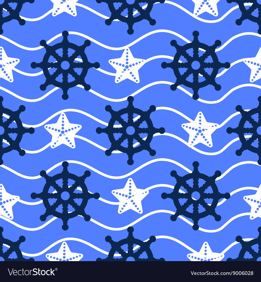 Steering wheel seamless pattern Royalty Free Vector Image