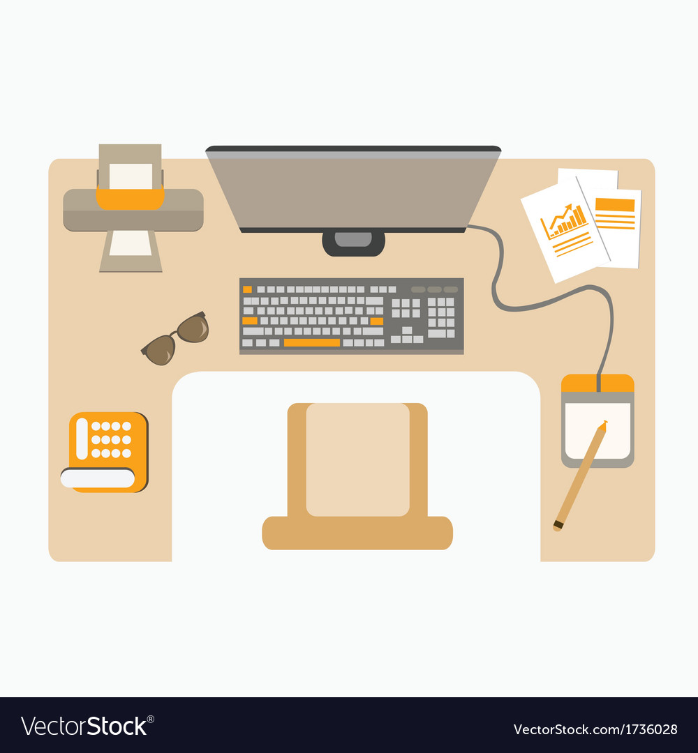 Workplace Royalty Free Vector Image - VectorStock