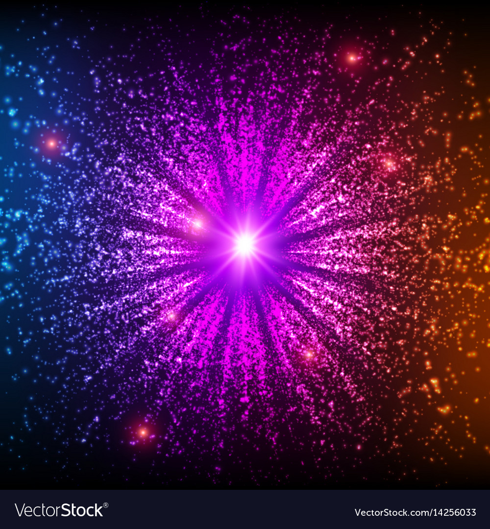 Abstract space background explosion Royalty Free Vector