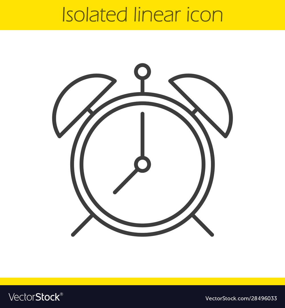 Alarm Clock Linear Icon Royalty Free Vector Image