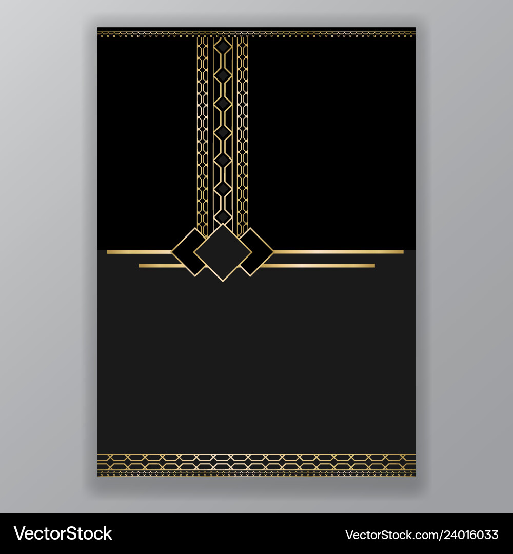 Art deco page template Royalty Free Vector Image