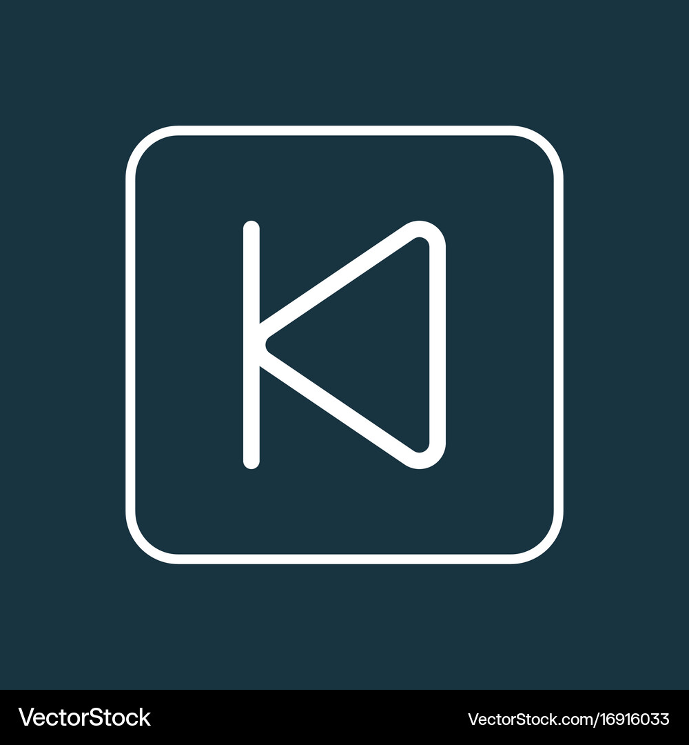 Backward outline symbol premium quality isolated Vector Image