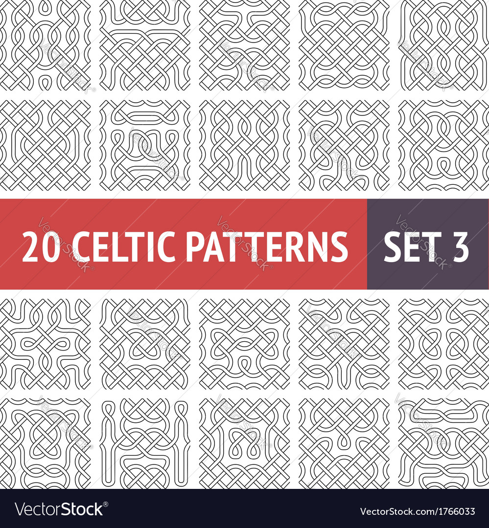 Celtic patterns set Royalty Free Vector Image - VectorStock