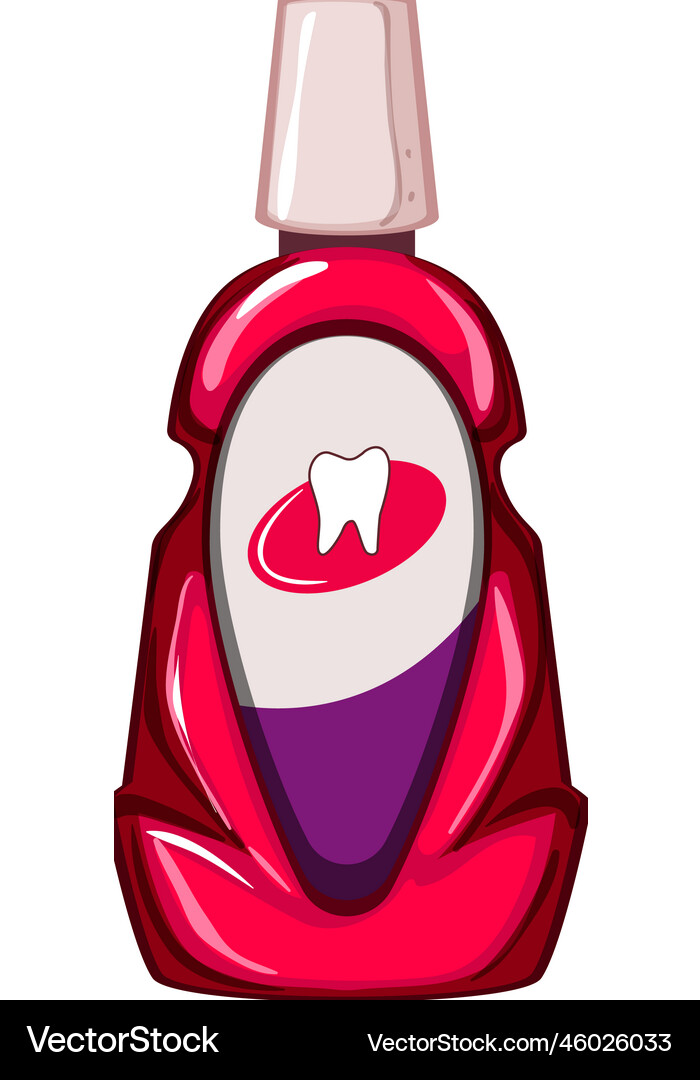 Clean mouthwash cartoon Royalty Free Vector Image