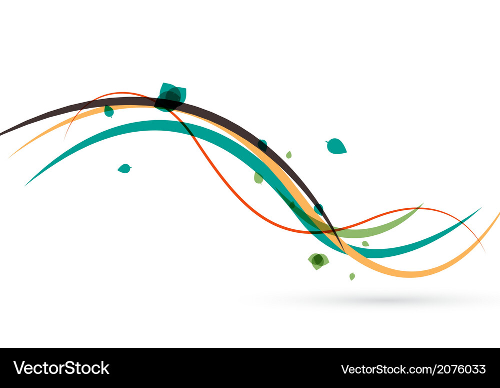 Colorful spring lines conceptual nature design Vector Image