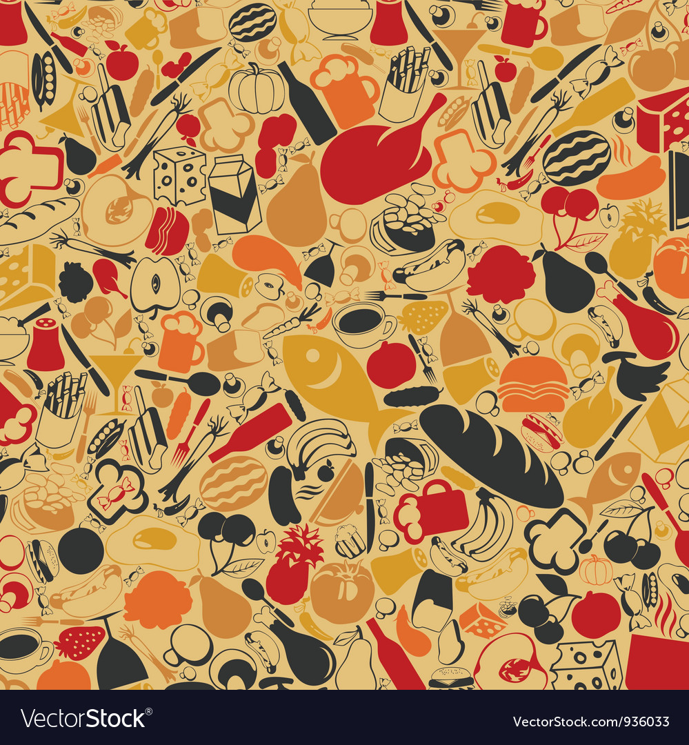 Food Background Pattern Royalty Free Vector Image