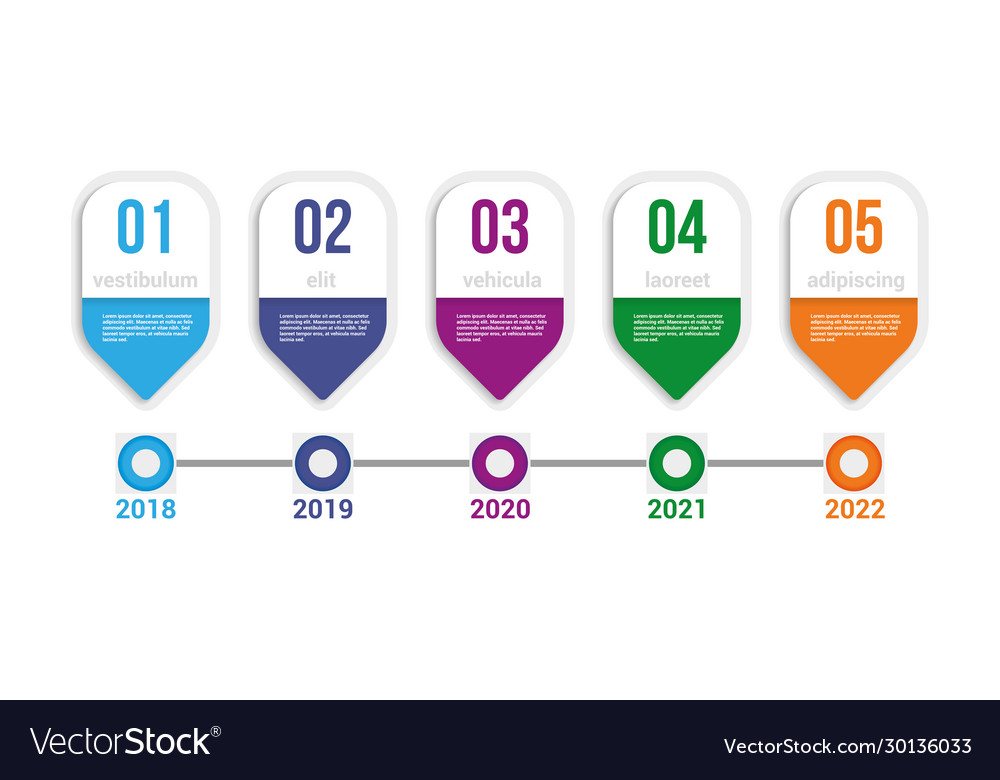Infographics timeline elements Royalty Free Vector Image