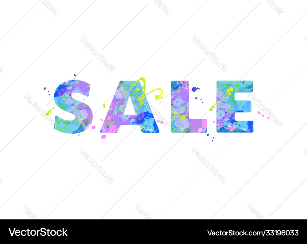 Sale - typography inscription Royalty Free Vector Image