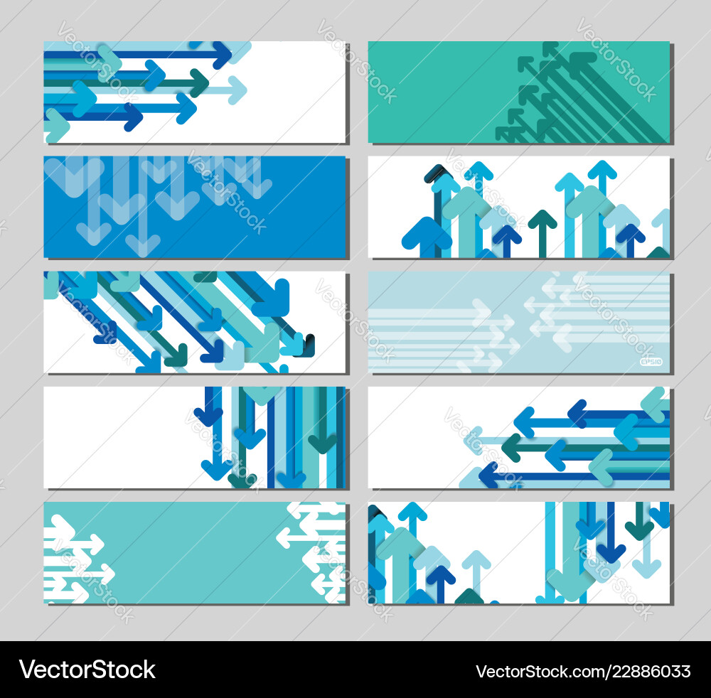 Set of banners with arrows Royalty Free Vector Image