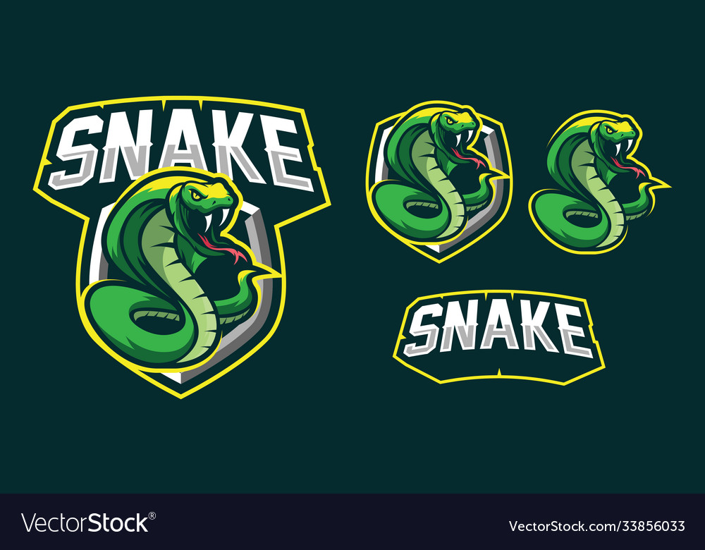 Snake mascot logo design Royalty Free Vector Image