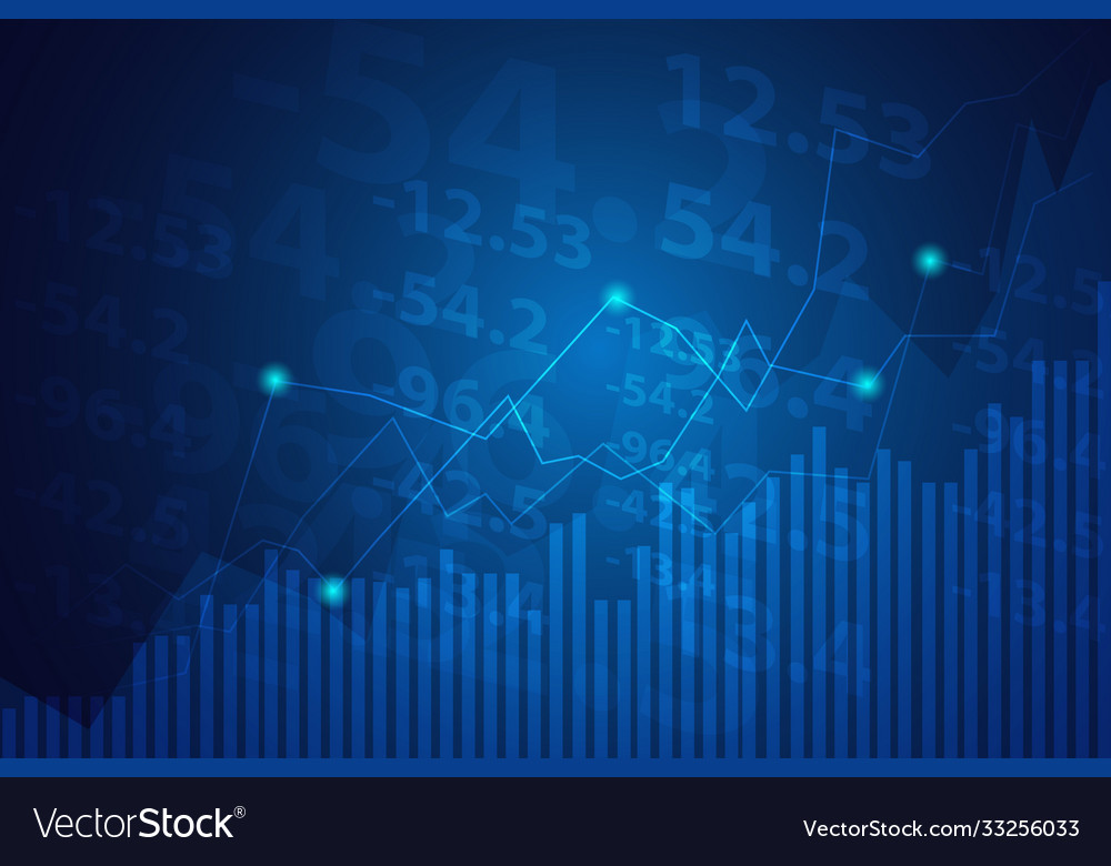 Stock and graph design background business graph Vector Image