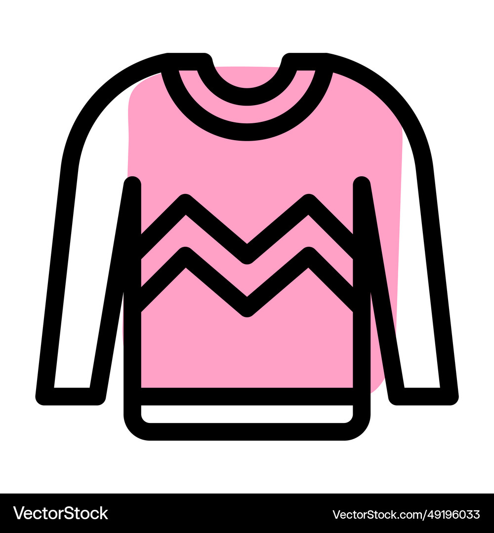 Stylish sweater with an attractive design Vector Image