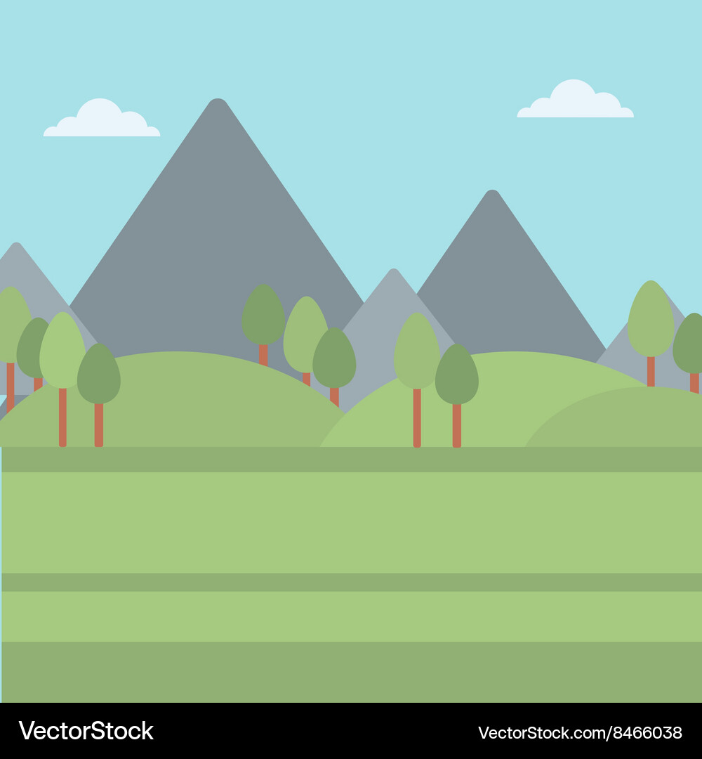 Background of mountain landscape Royalty Free Vector Image