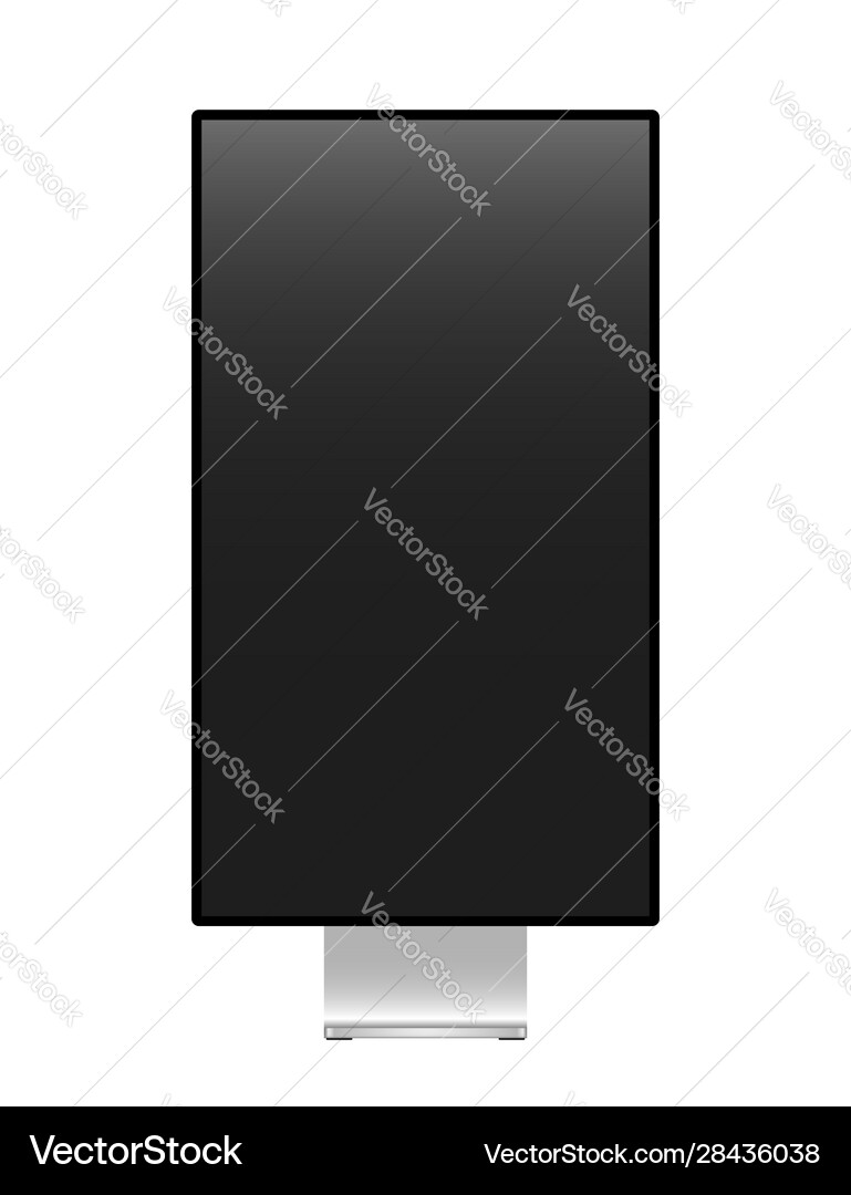 Computer monitor template big vertical Royalty Free Vector