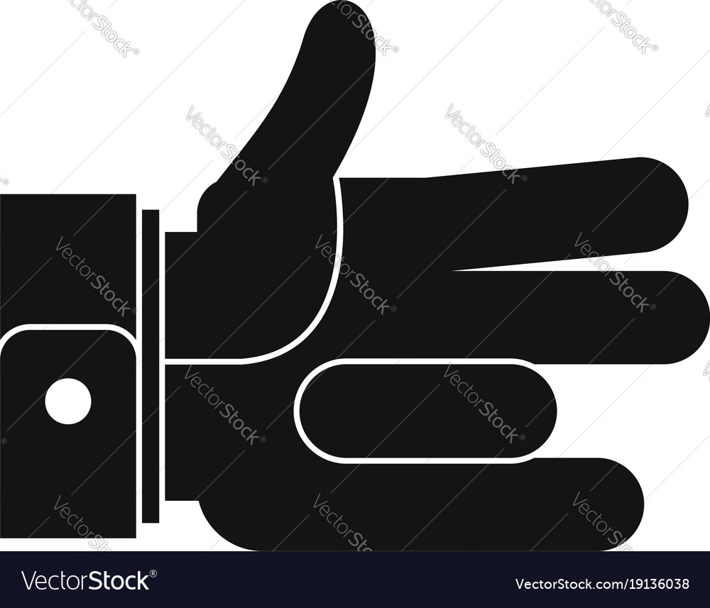 Hand abstract icon simple black style Royalty Free Vector