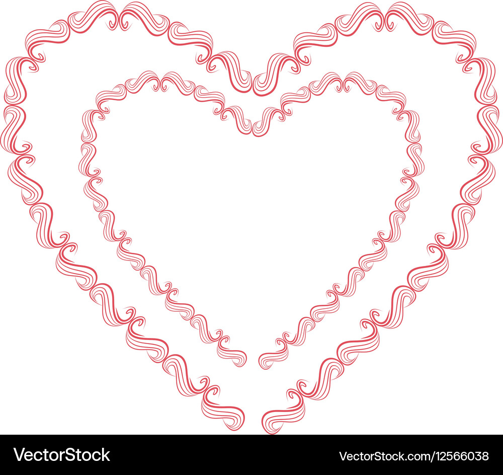Heart love card decoration Royalty Free Vector Image