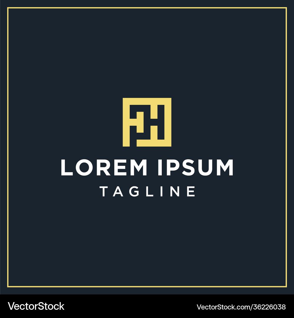 Ph square logo Royalty Free Vector Image - VectorStock