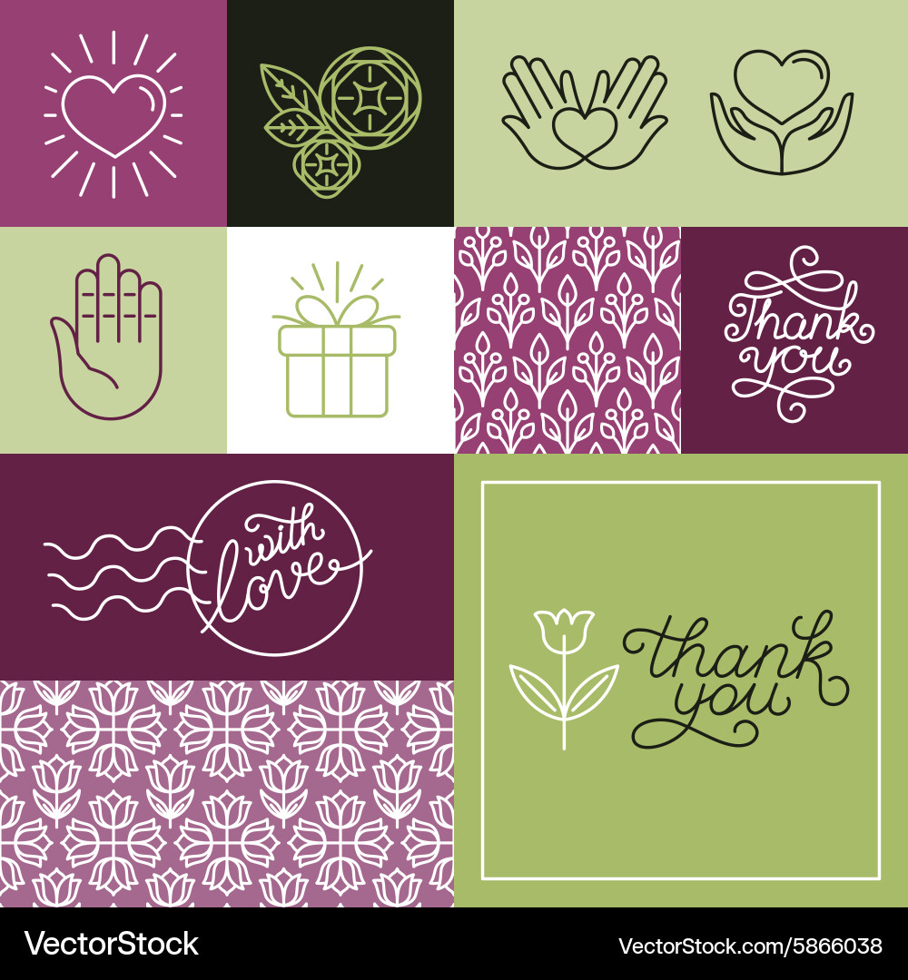 Thank you greeting card Royalty Free Vector Image