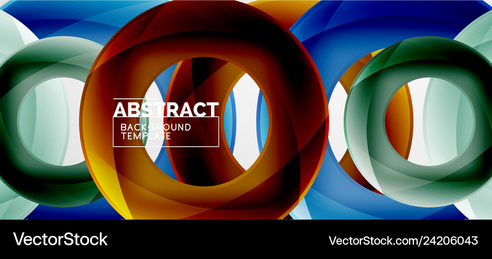 Colorful rings geometric abstract Royalty Free Vector Image