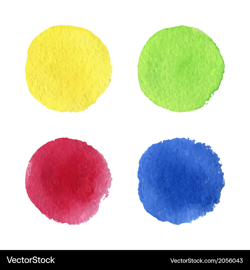 Four watercolor dots Royalty Free Vector Image