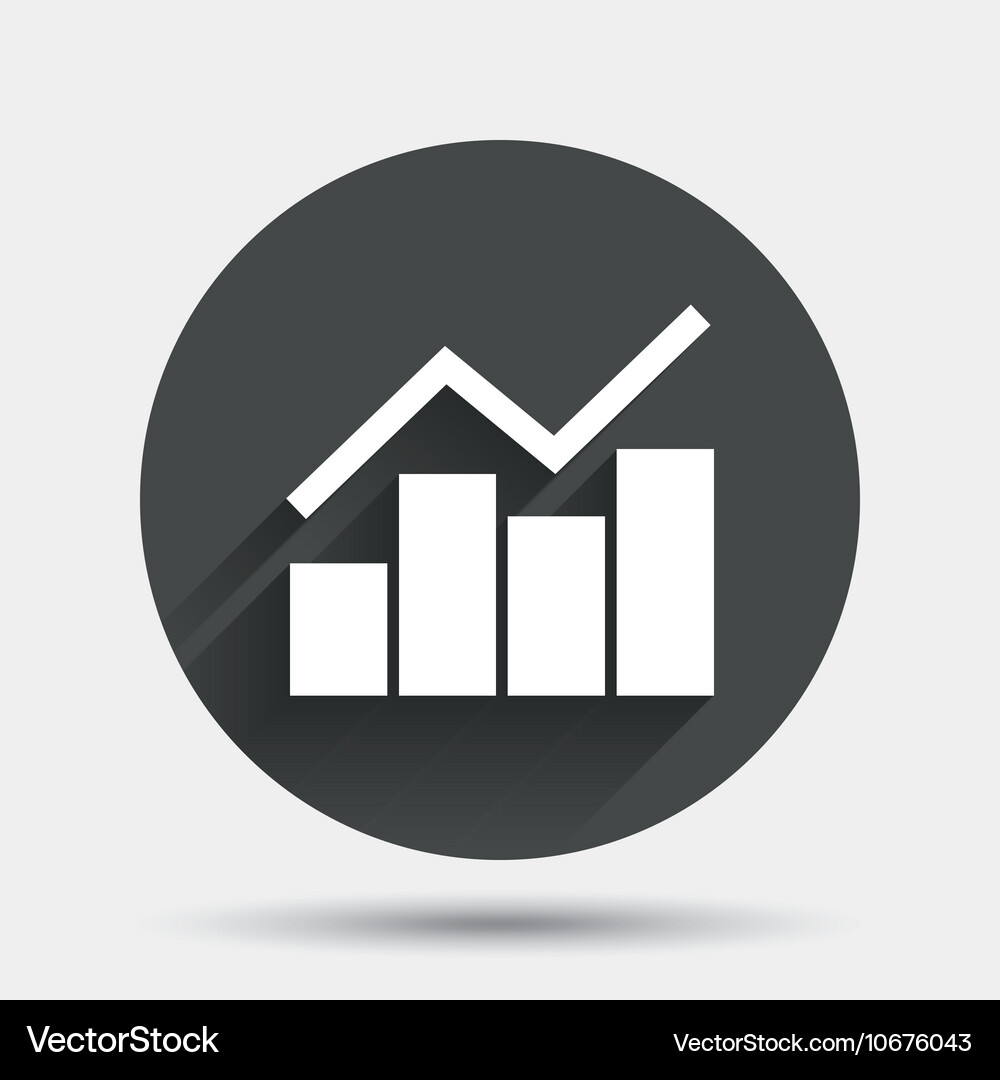 Graph chart sign icon diagram symbol Royalty Free Vector