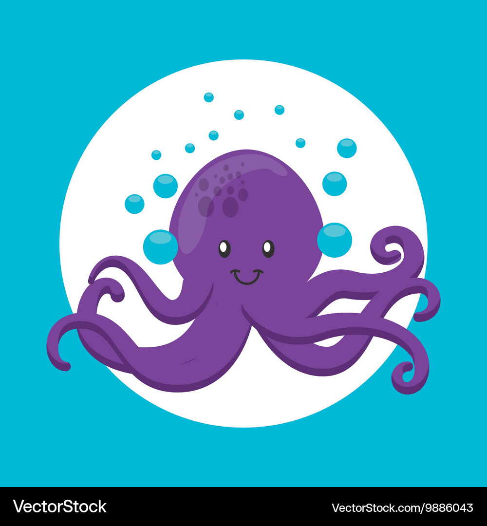 Octupus icon sea life design graphic Royalty Free Vector