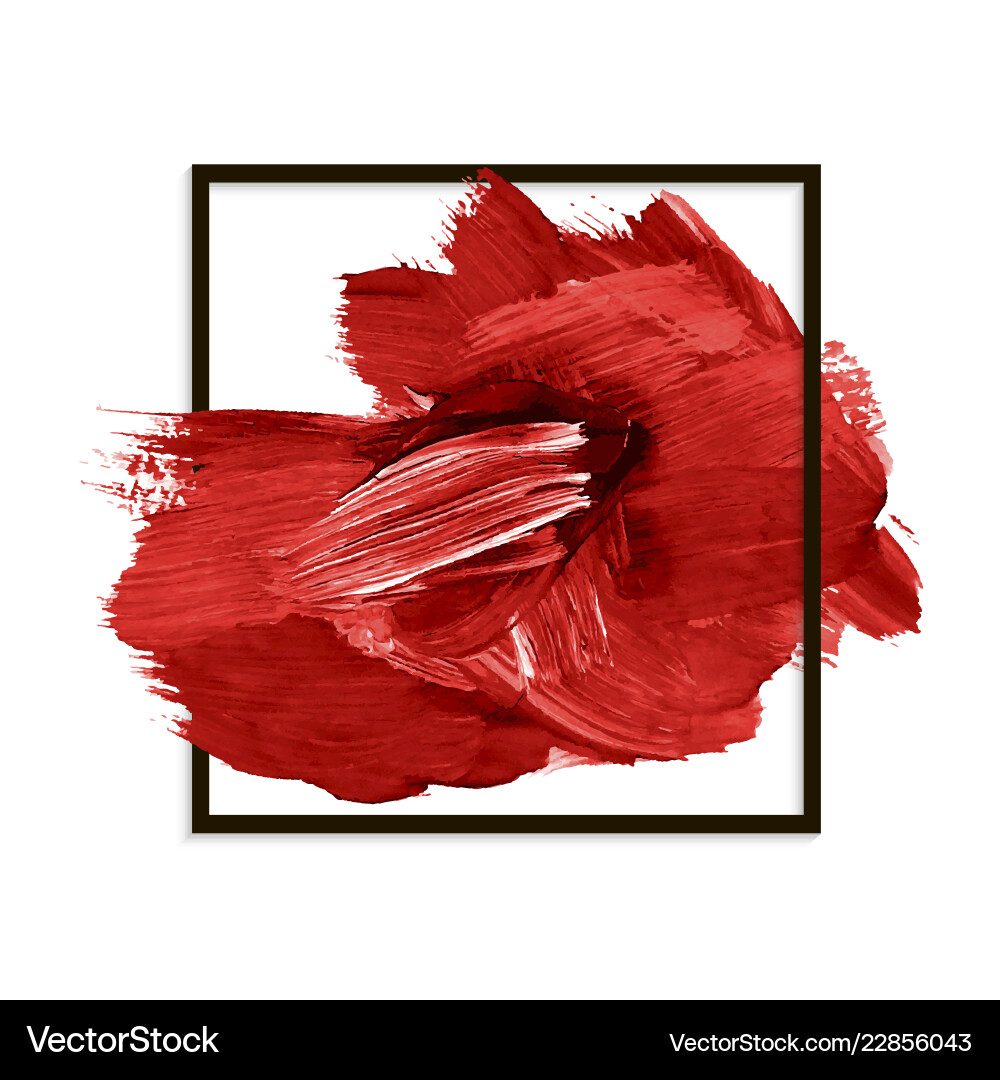 Red banner stain smear paint Royalty Free Vector Image