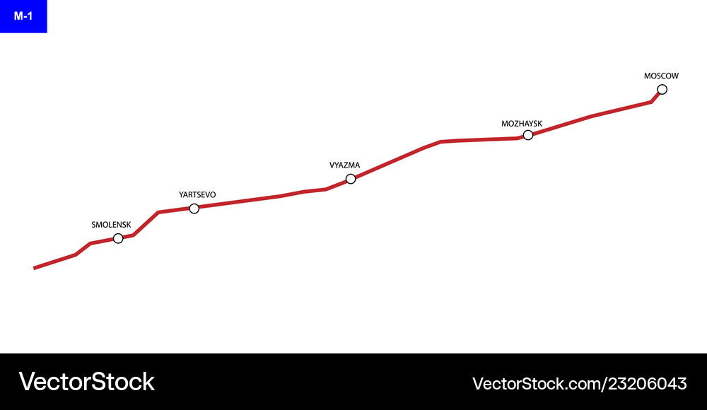 Road map of russia Royalty Free Vector Image - VectorStock
