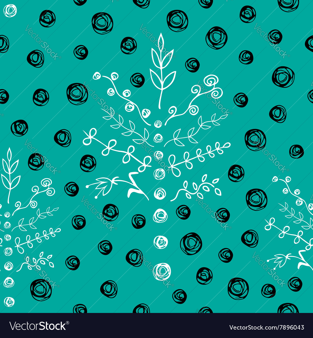 Seamless pattern with abstract trees eps10 Vector Image