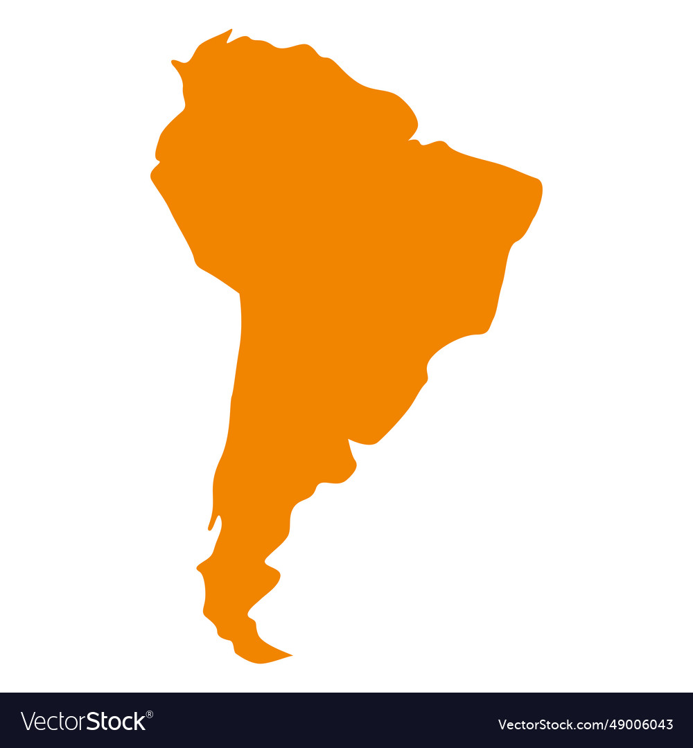 South american continental map Royalty Free Vector Image South american continental map Royalty Free Vector Image