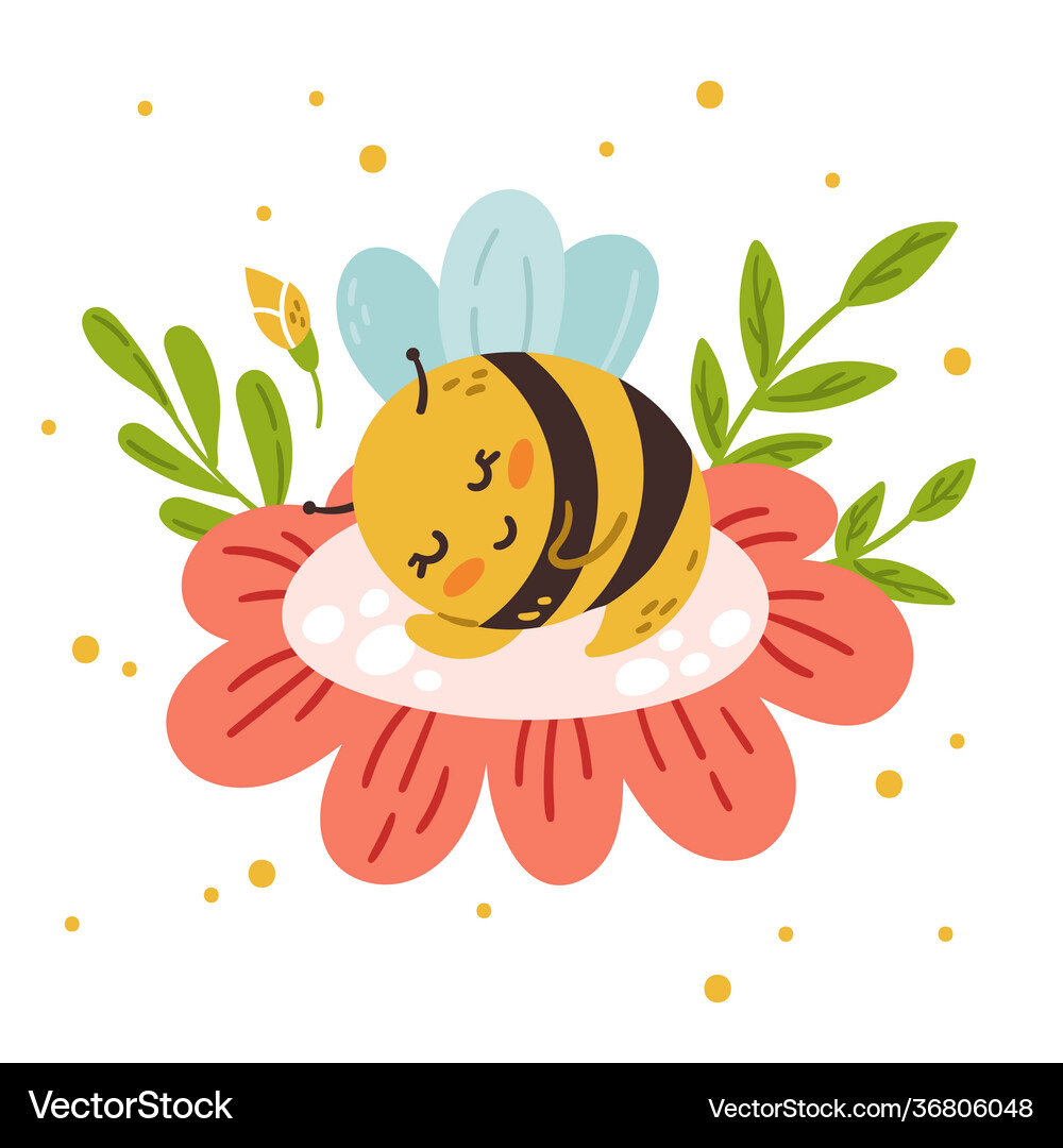 Honey bee kids poster templates bundle Royalty Free Vector