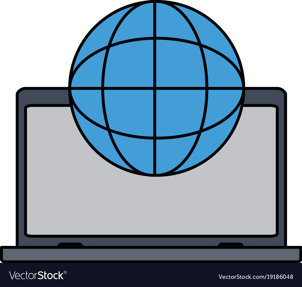 Isolated laptop design Royalty Free Vector Image