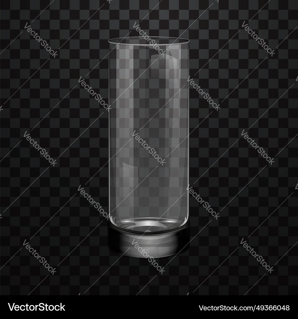 Realistic empty shot cocktail glass isolated Vector Image
