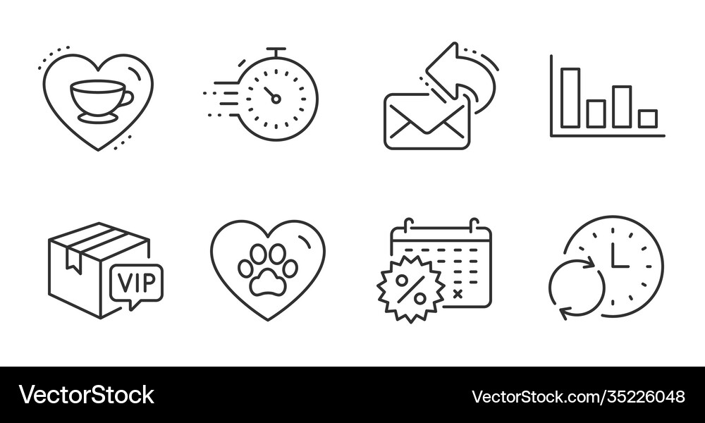 Vip parcel update time and calendar discounts Vector Image